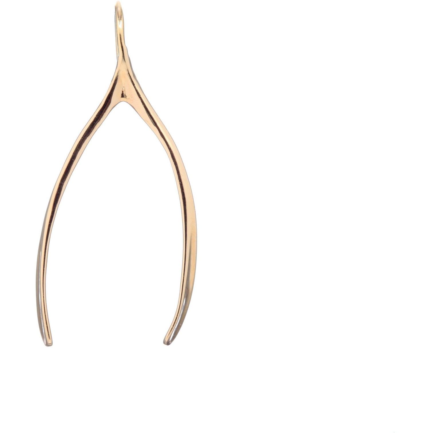14k Gold Wishbone Charm | Good Luck Charm | Wishbone Gold Charm - Lexie ...