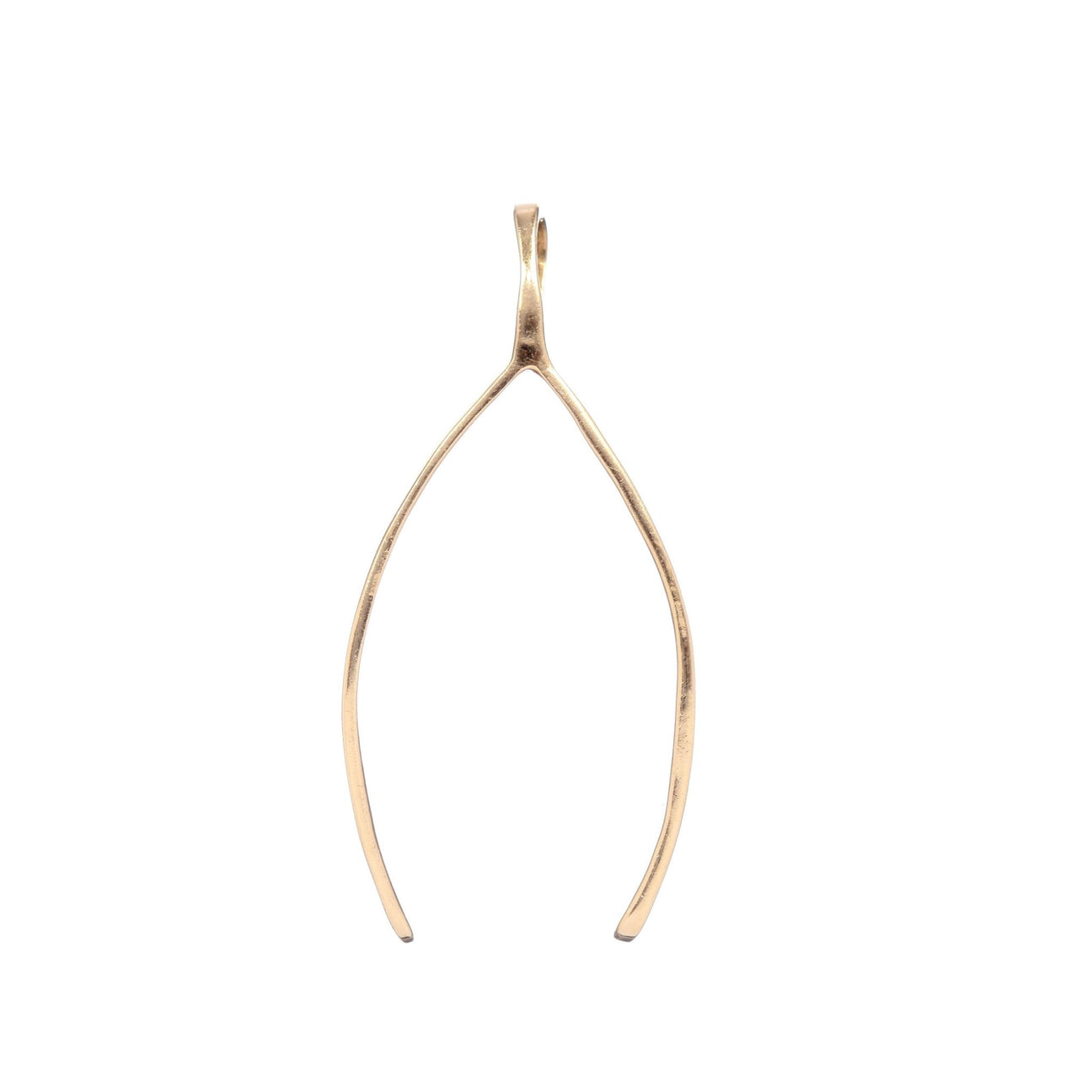 14k Gold Wishbone Charm | Good Luck Charm | Wishbone Gold Charm - Lexie ...