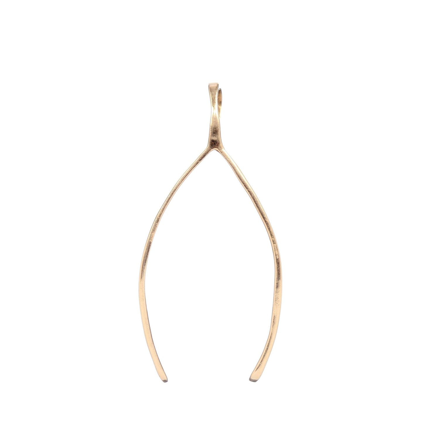 14k Gold Wishbone Charm | Good Luck Charm | Wishbone Gold Charm - Lexie ...