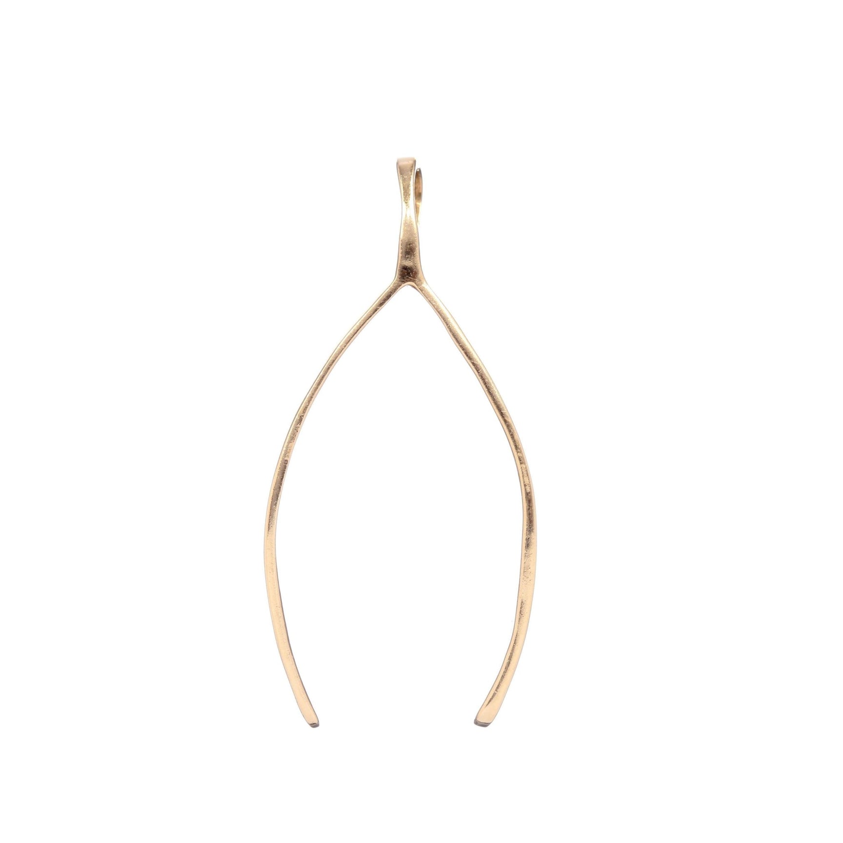 14k Gold Wishbone Charm | Good Luck Charm | Wishbone Gold Charm - Lexie ...